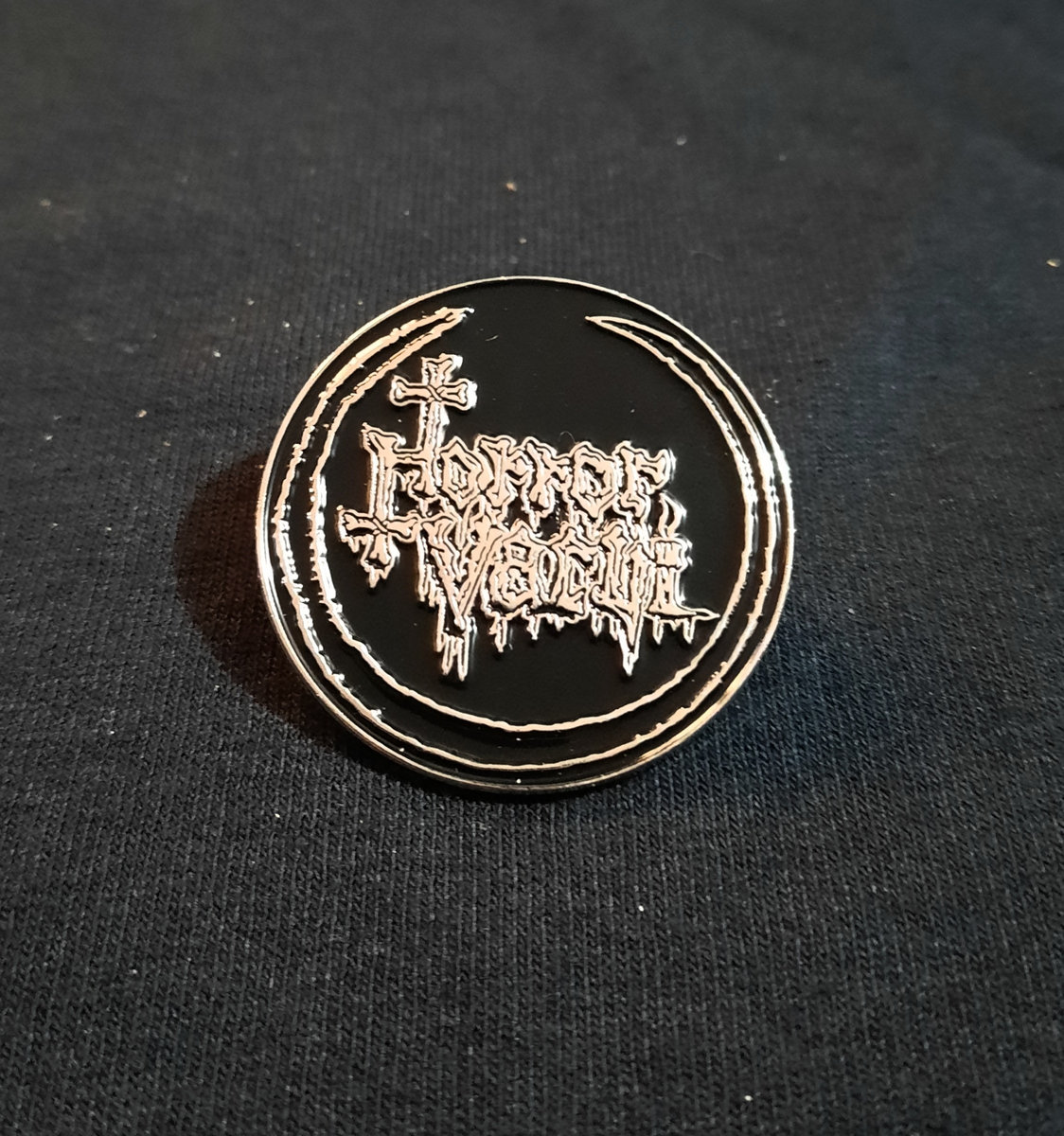Horror Vacui Metal Pin Logo | Horror Vacui
