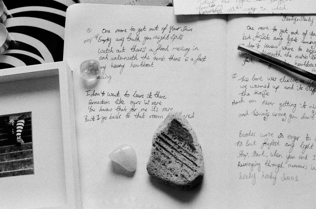 Handwritten A4 lyric sheet | Bryde