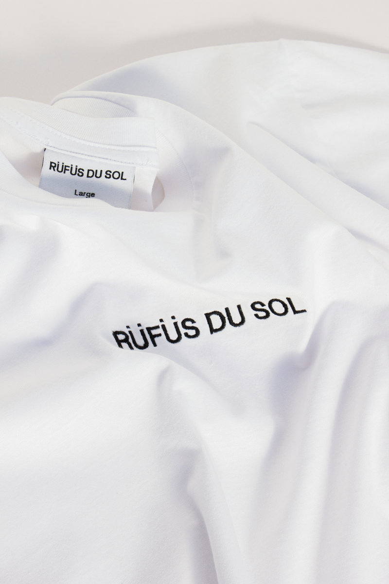 White Embroidered Logo Tee | RÜFÜS DU SOL