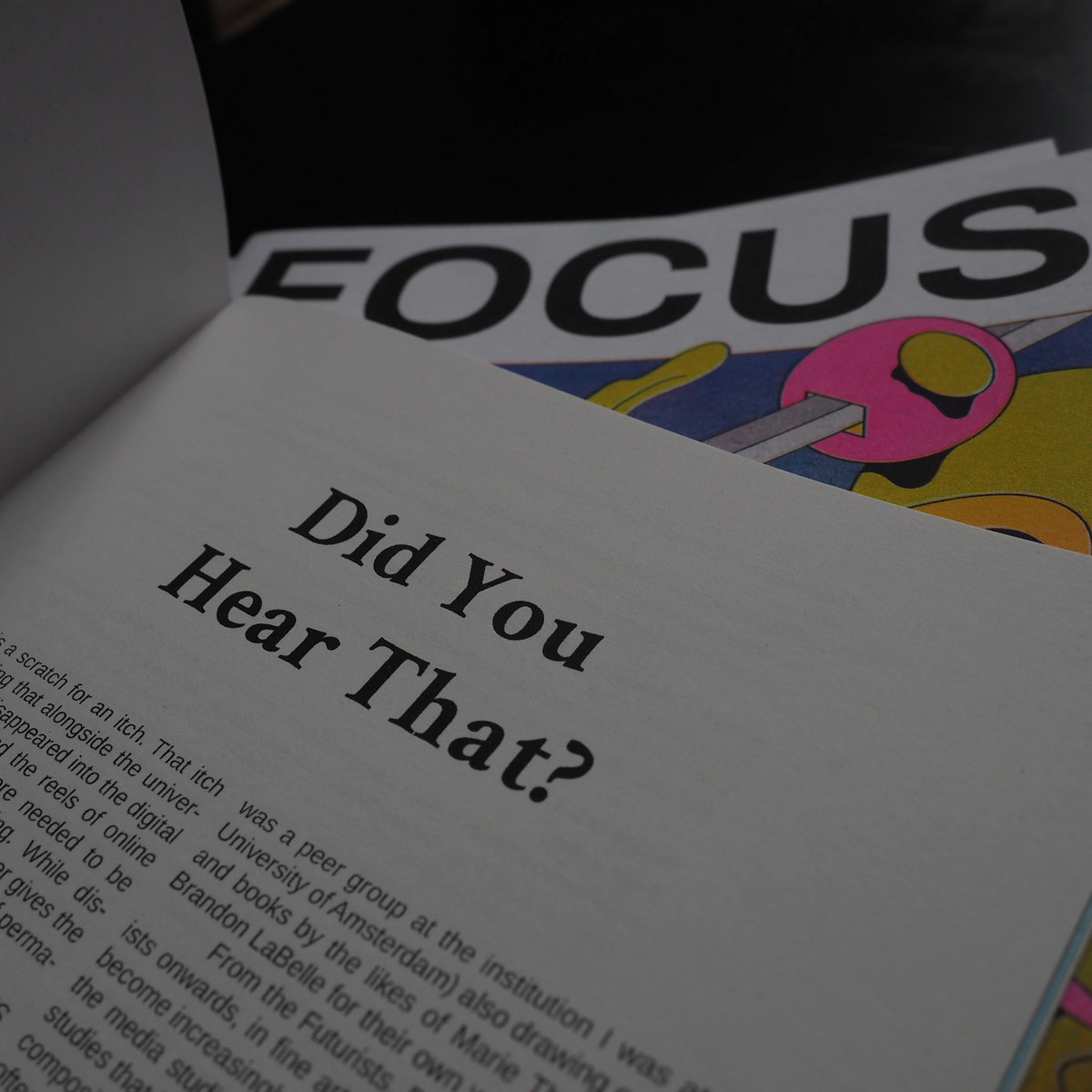 FOCUS ON SOUND magazine + a free blank C60 | Amek Collective
