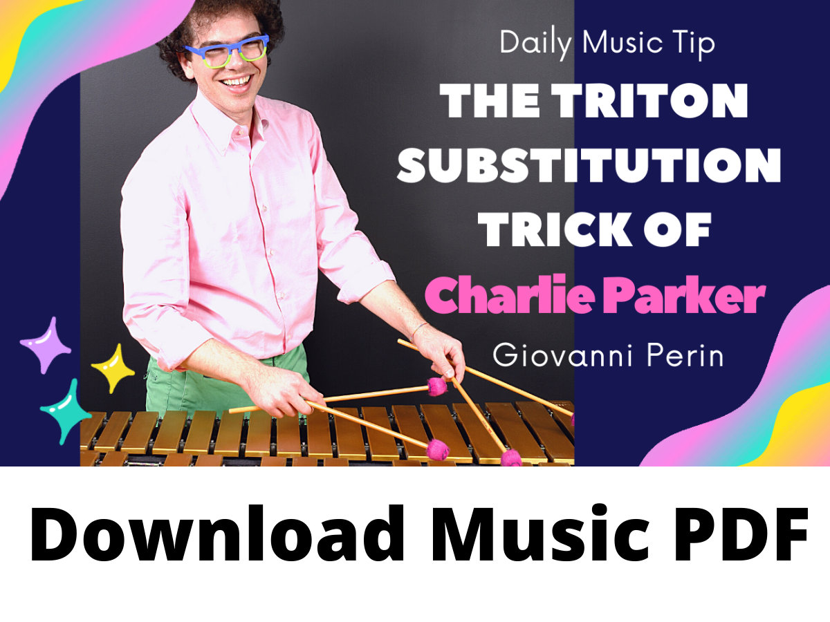 The Triton Substitution Trick of Charlie Parker (PDF youtube lesson ...