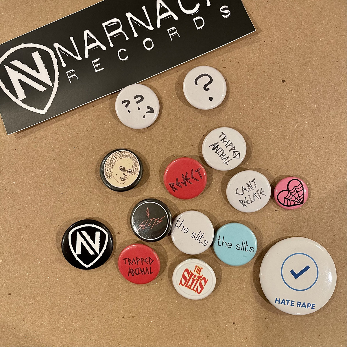 5 PACK -- THE SLITS PINS/BADGES/BUTTONS | The Slits