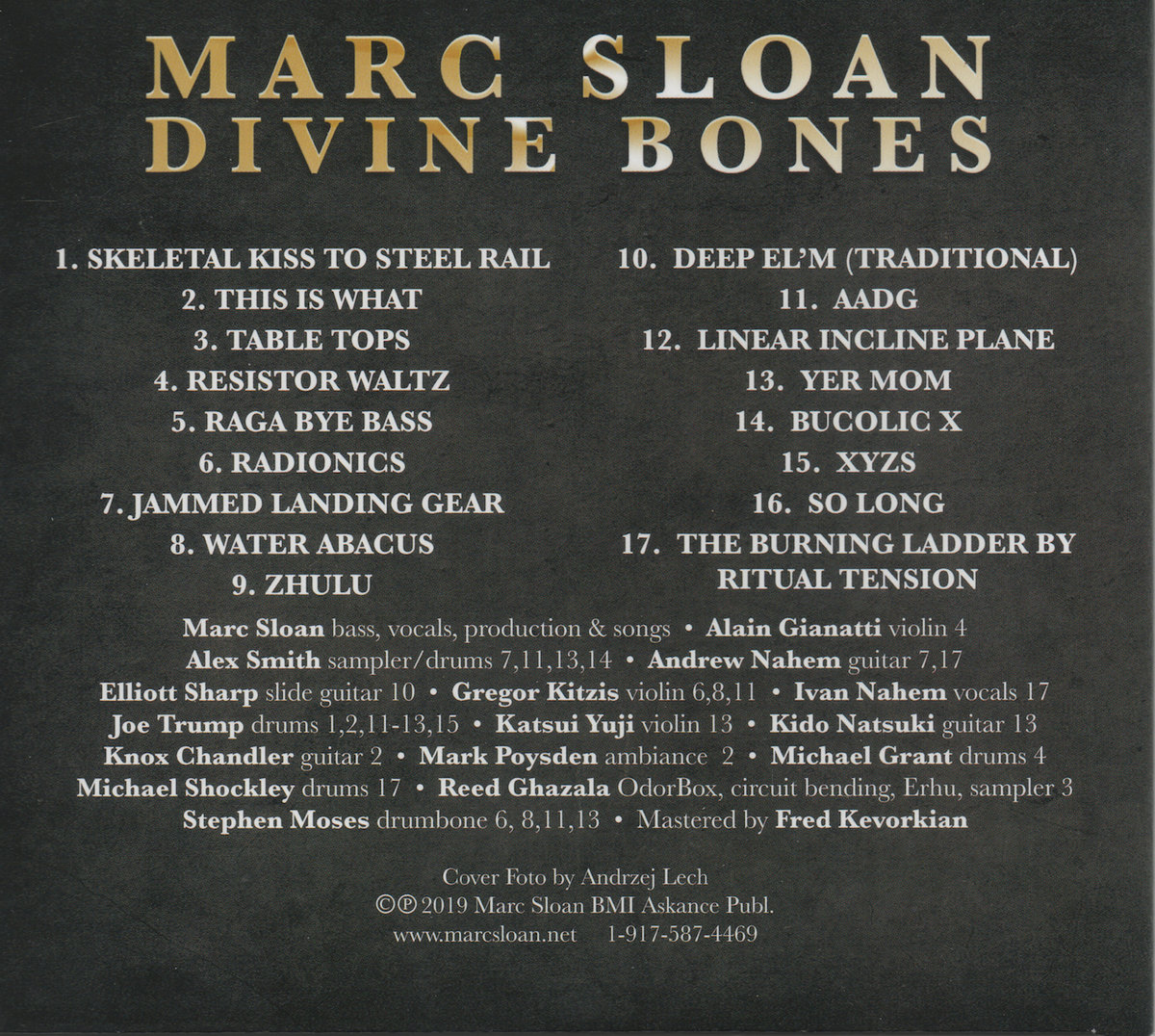Marc Sloan - Divine Bones Volume 1 | Marc Sloan | Marc G. Sloan