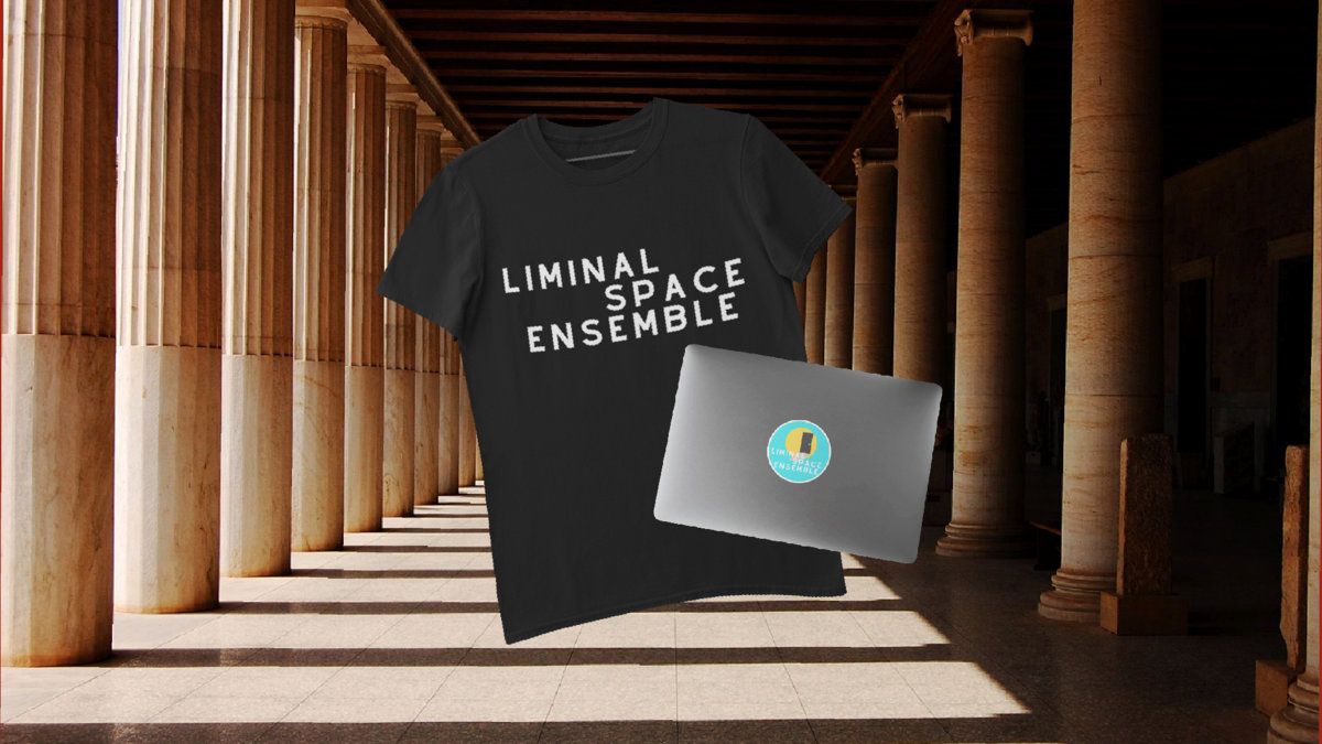 Liminal Space Ensemble Black T-Shirt and Circle Sticker | Liminal Space ...