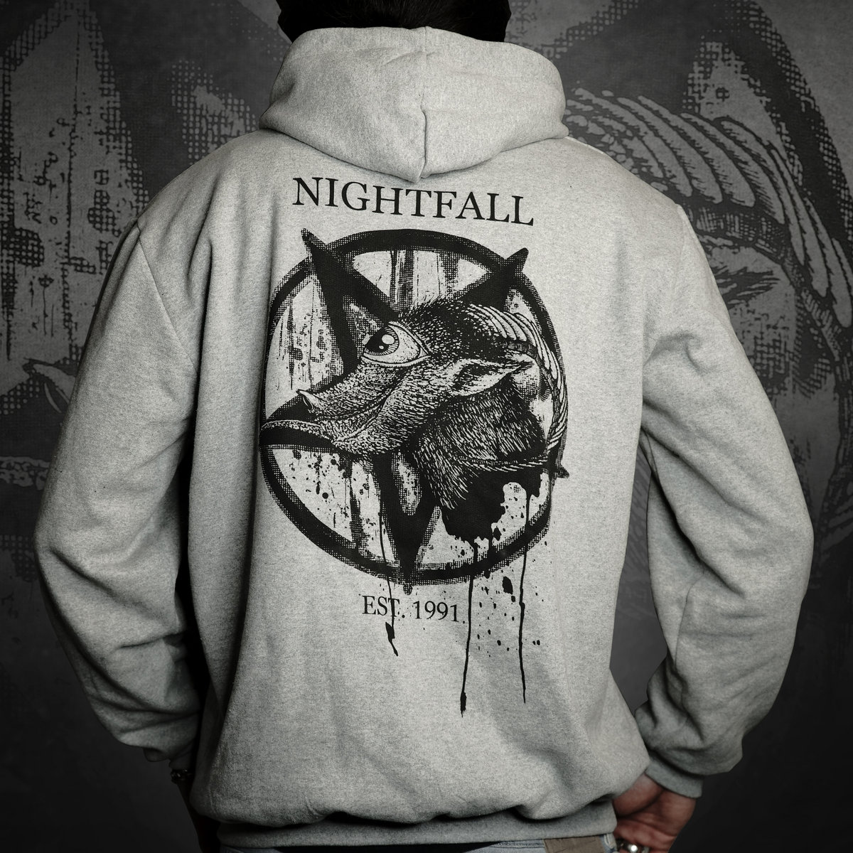 NIGHTFALL - EST 1991 - Grey Hoodie | NIGHTFALL