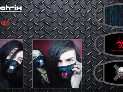 Set of 3 Face Masks (Blue Matrix + Endzeit + Red EBM Alert) | Alfa Matrix