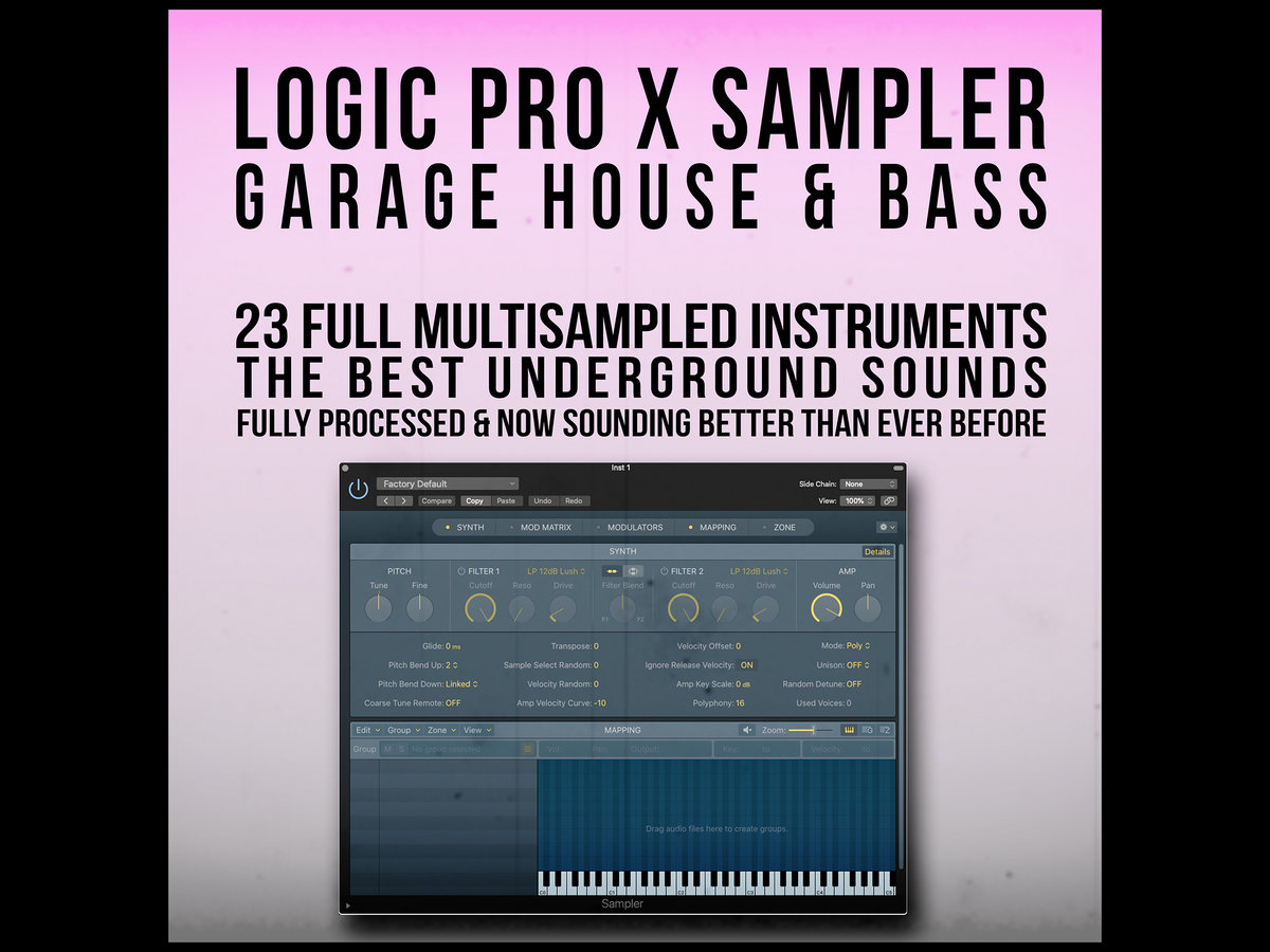 Paul Sirrell - Logic Pro X Sampler Instrument - Garage House & Bass ...