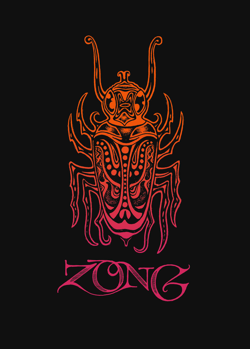 Alien Scarab Shirt (Orange/Pink) | ZONG