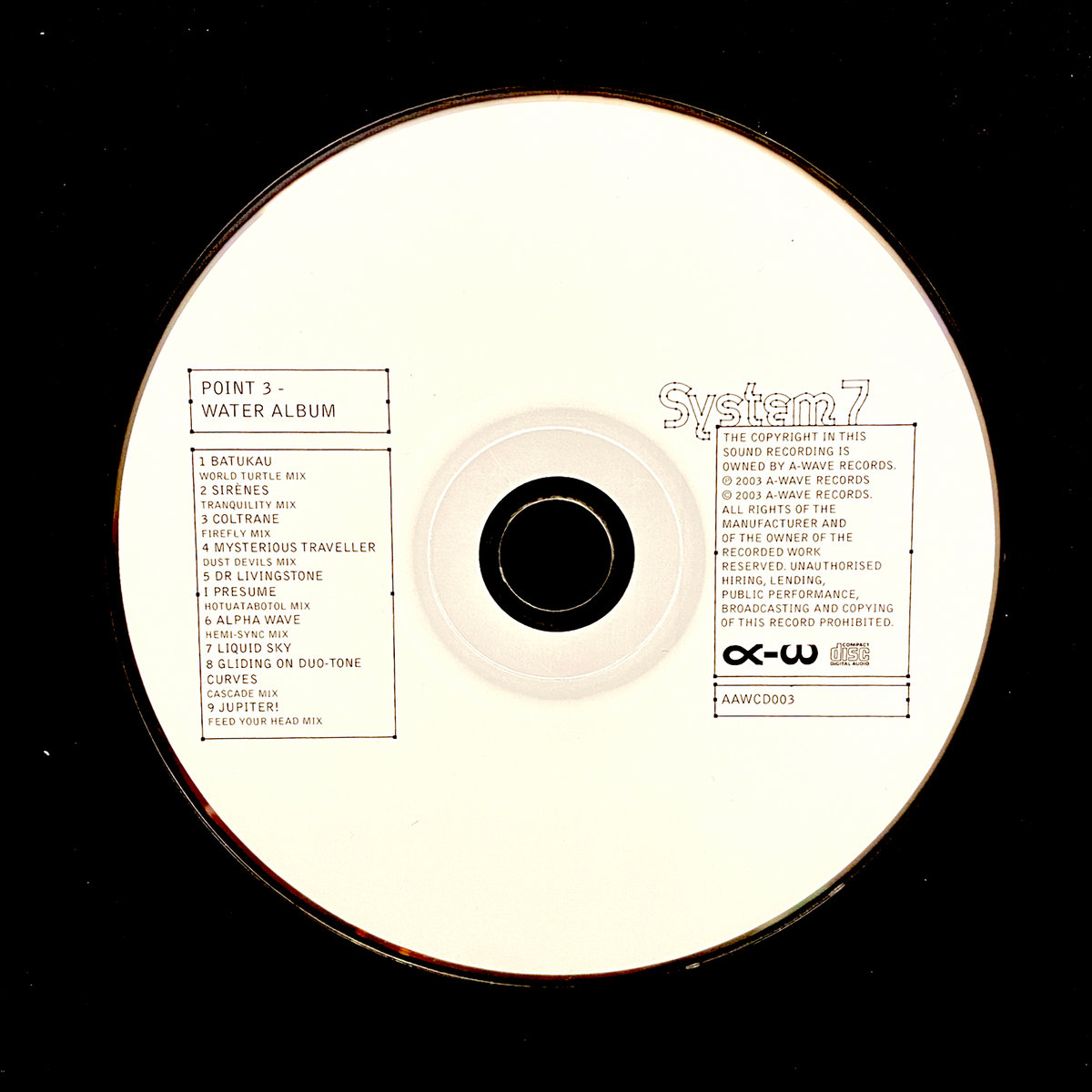 Point 3 Water Album | System 7