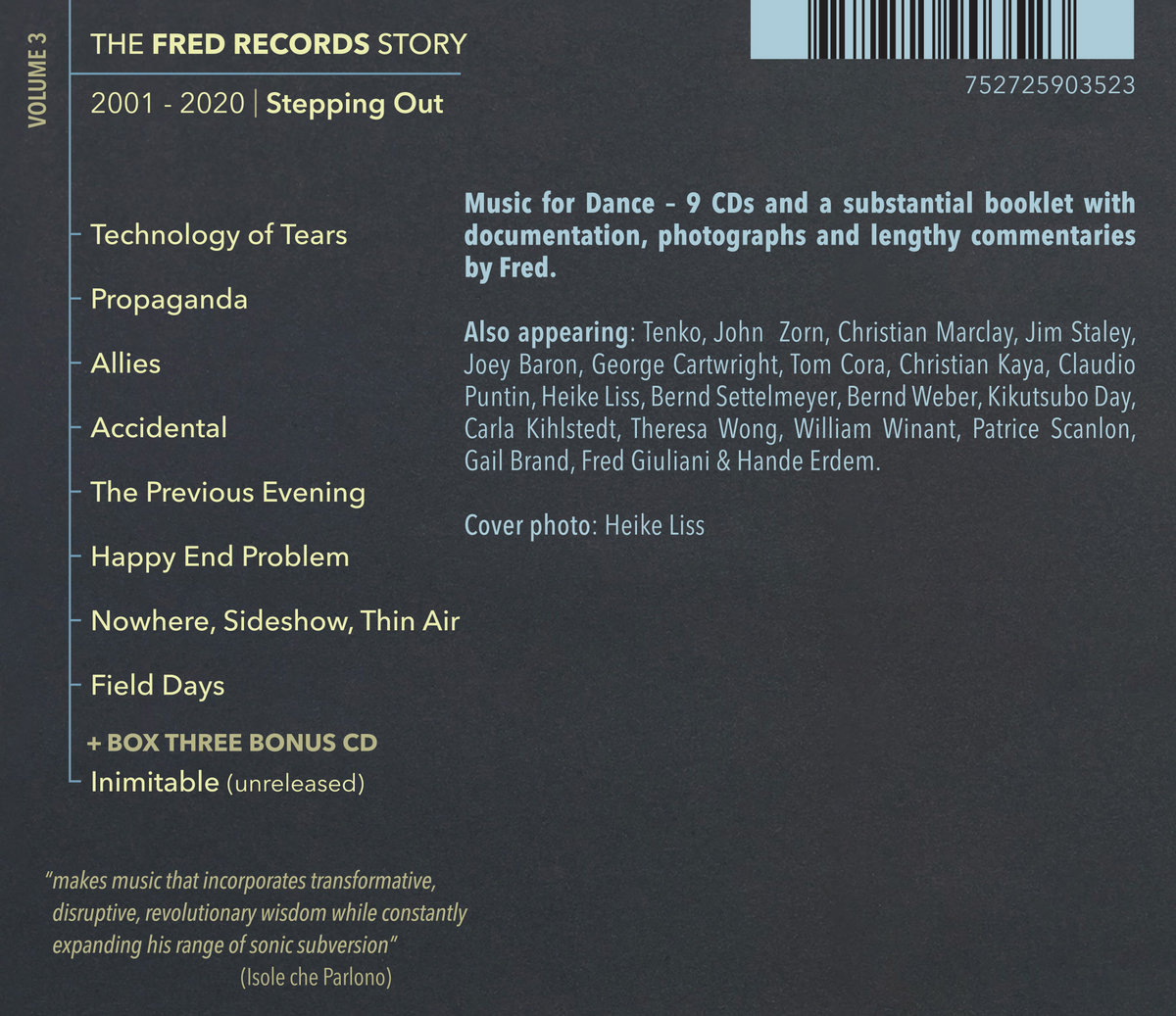 Stepping Out (Vol. 3 of The Fred Records Story, 2001 - 2020) | Fred Frith