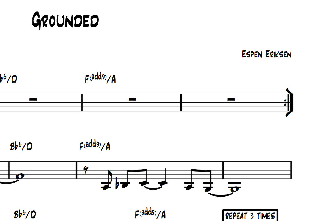 Grounded - lead sheet (PDF) | Espen Eriksen Trio