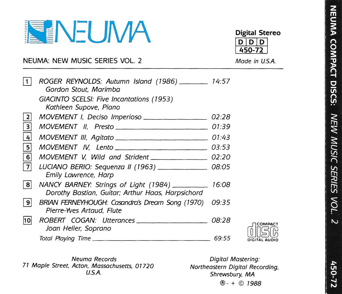 New Music Series, Volume 2 | Neuma Records