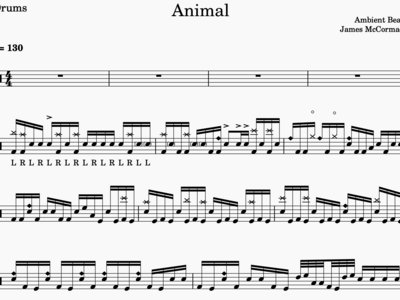 Animal Sheet Music - Drums | Ambient Beast