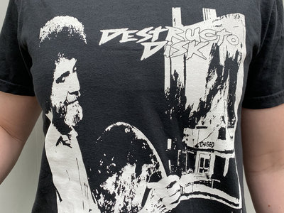 Destructo Disk - "Bob Ross 2.0 shirt" (Black) | Sockhead Records