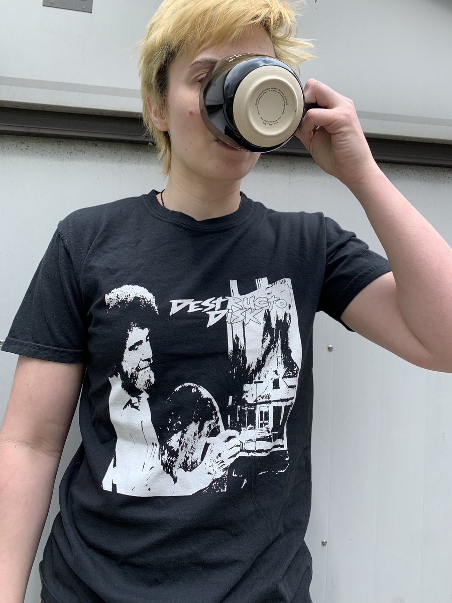 Destructo Disk - "Bob Ross 2.0 shirt" (Black) | Sockhead Records