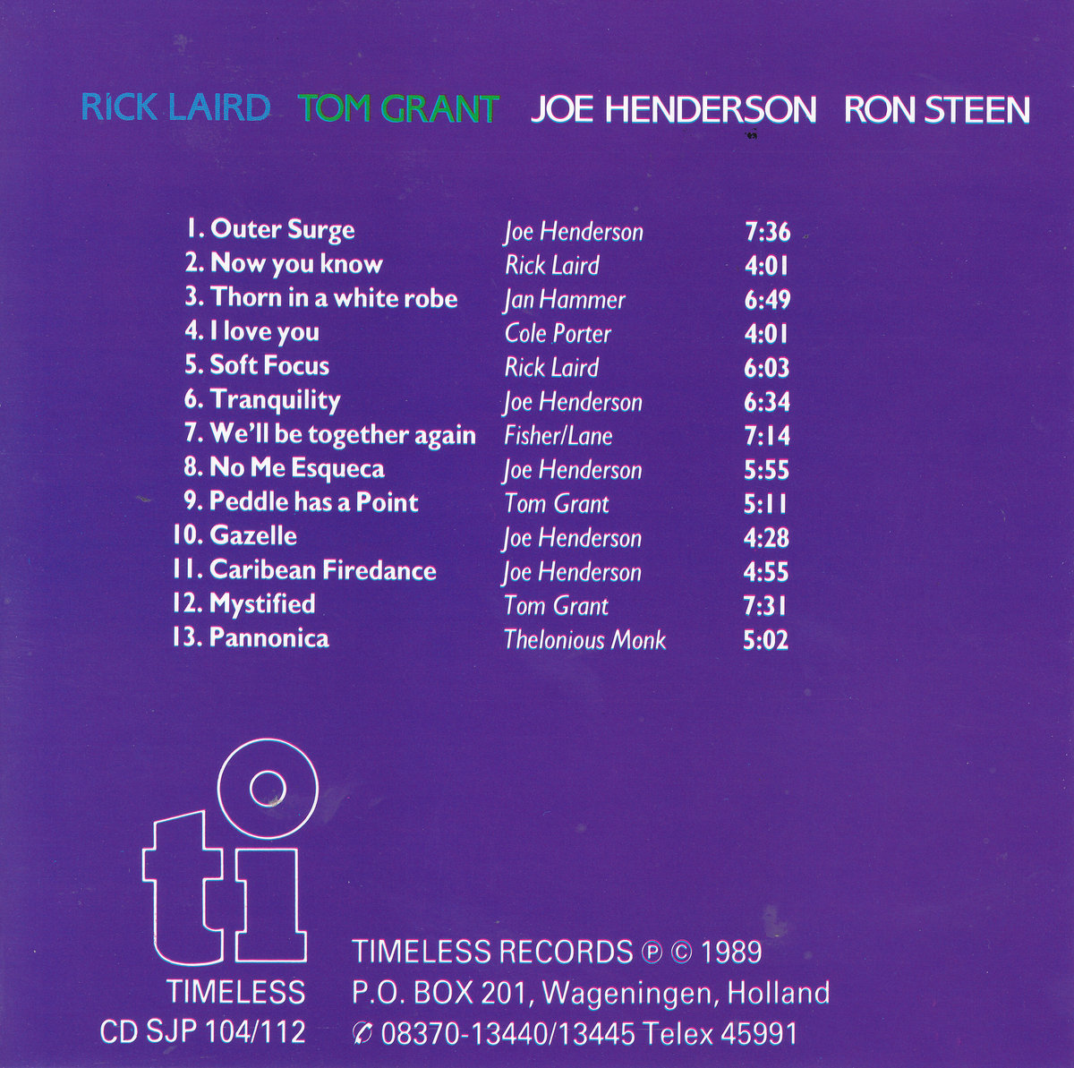 Laird/Grant | Rick Laird Tom Grant | Timeless Records