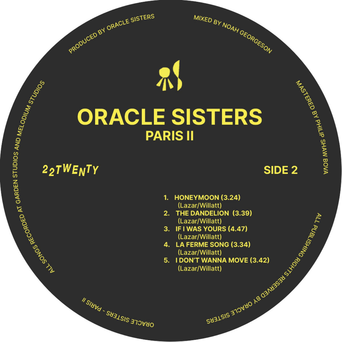 Oracle Sisters - Paris I + Paris II 12" Vinyl | Oracle Sisters