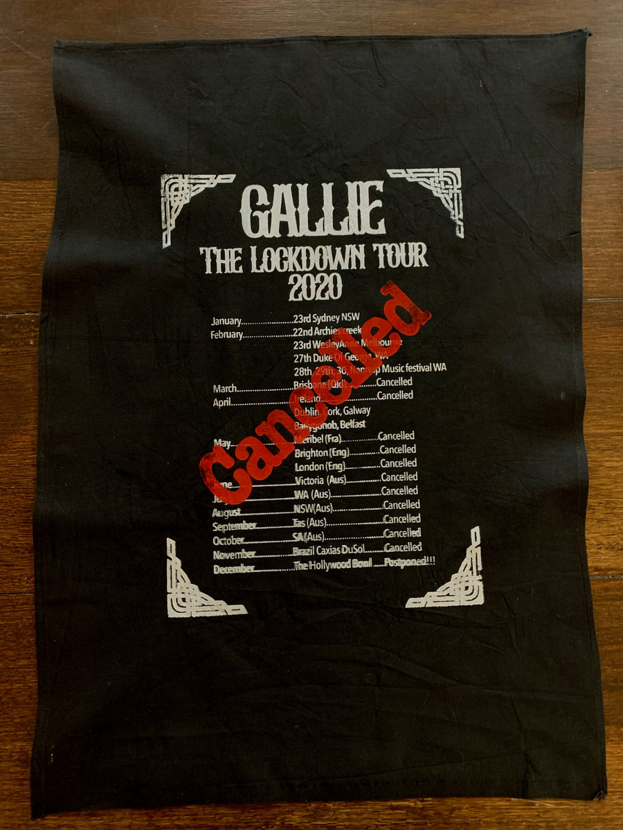 SOLD OUT - Limited Edition - Gallie Lockdown Tour 2020 - Hand Screen ...