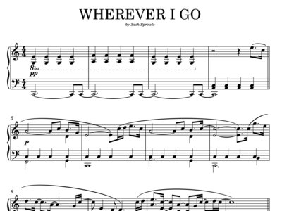 Wherever I Go (sheet music) | Zach James