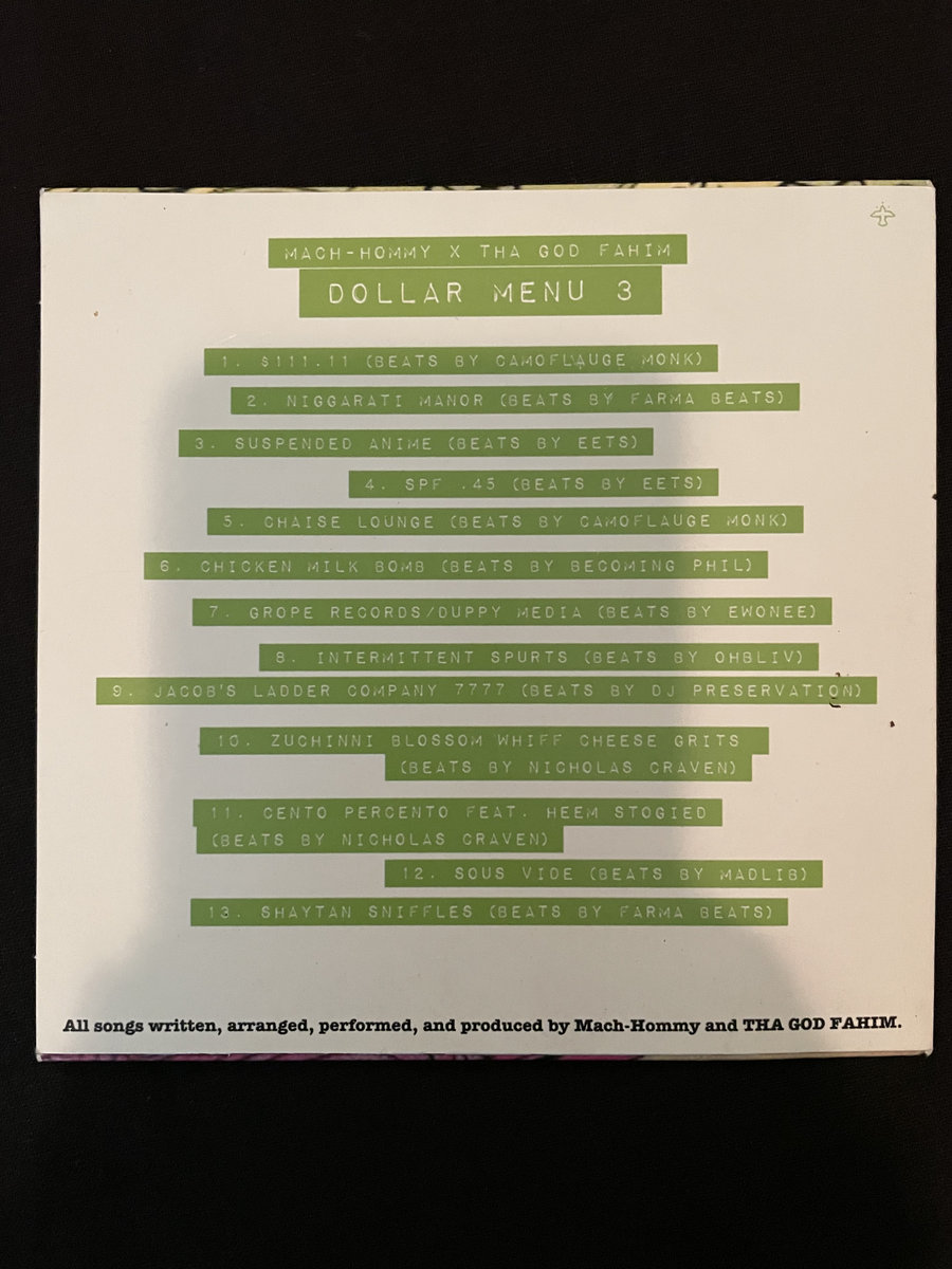 Signed Limited Edition Dollar Menu 3 CD | THA GOD FAHIM
