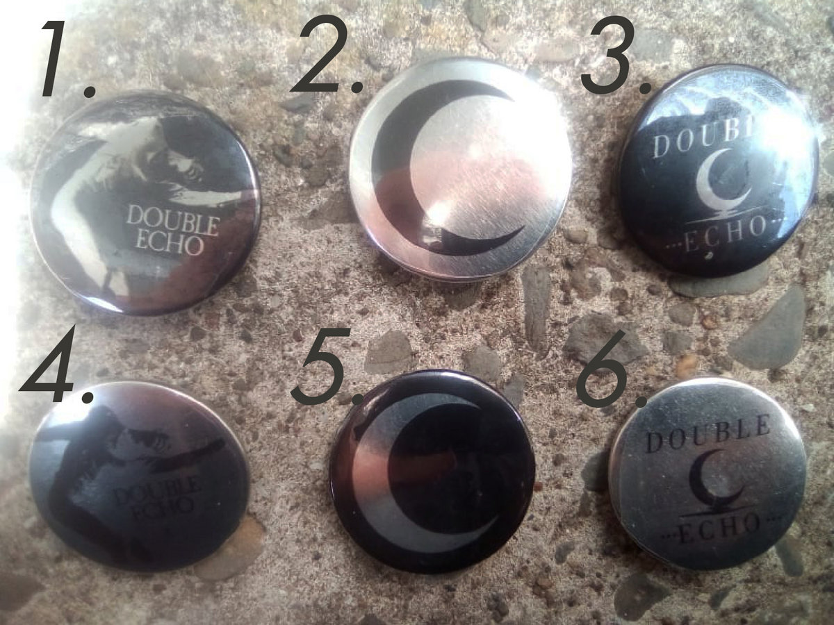 38mm *Shiny* Metallic Pin Badges | Double Echo