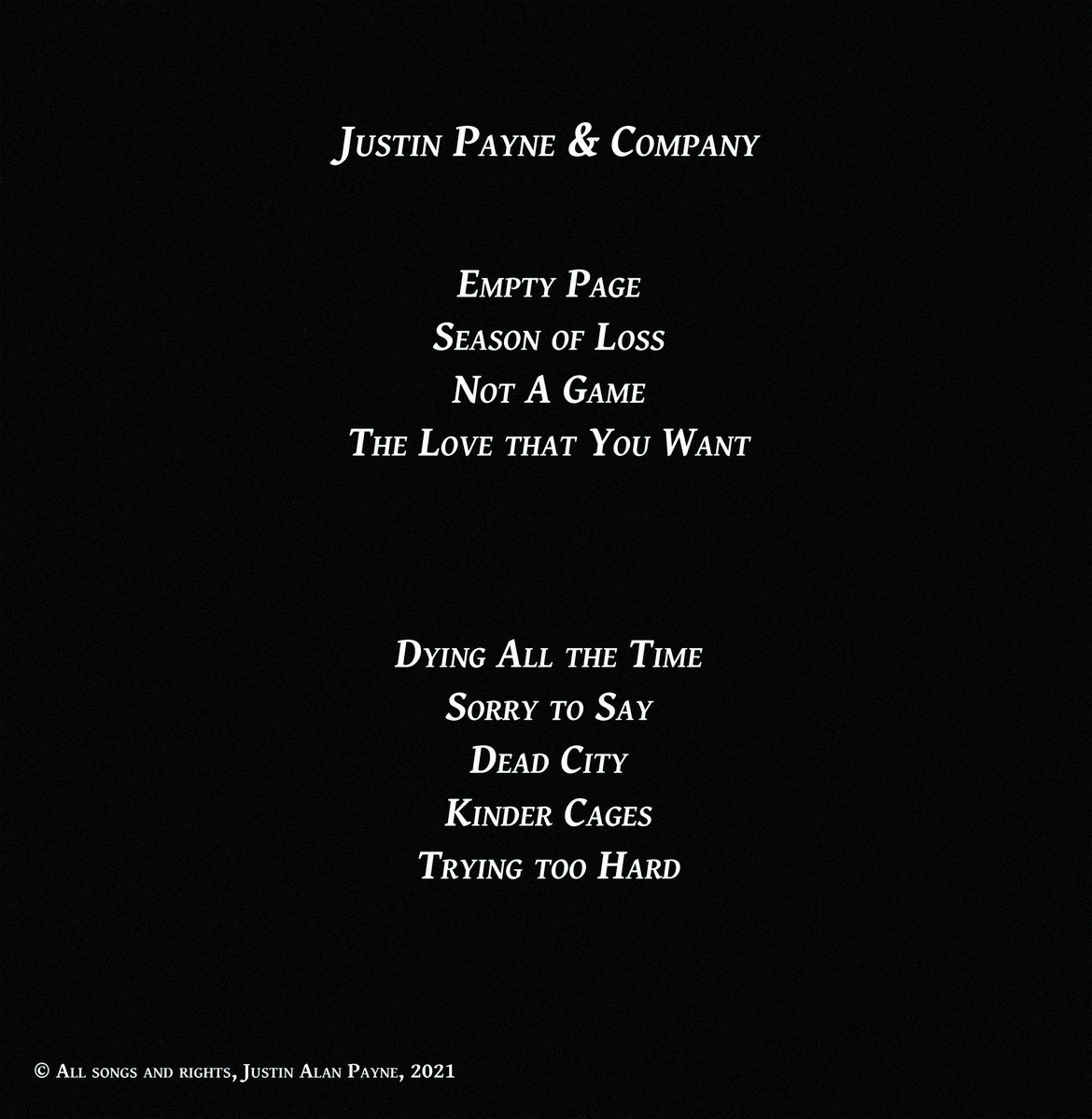 Season of Loss LP | Justin Payne & Co.