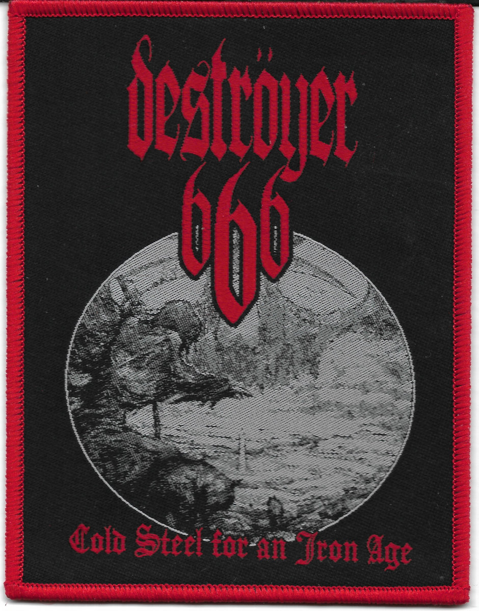 DESTROYER 666-COLD STEEL FOR AN IRON AGE-WOVEN PATCH | THRASH CORNER ...