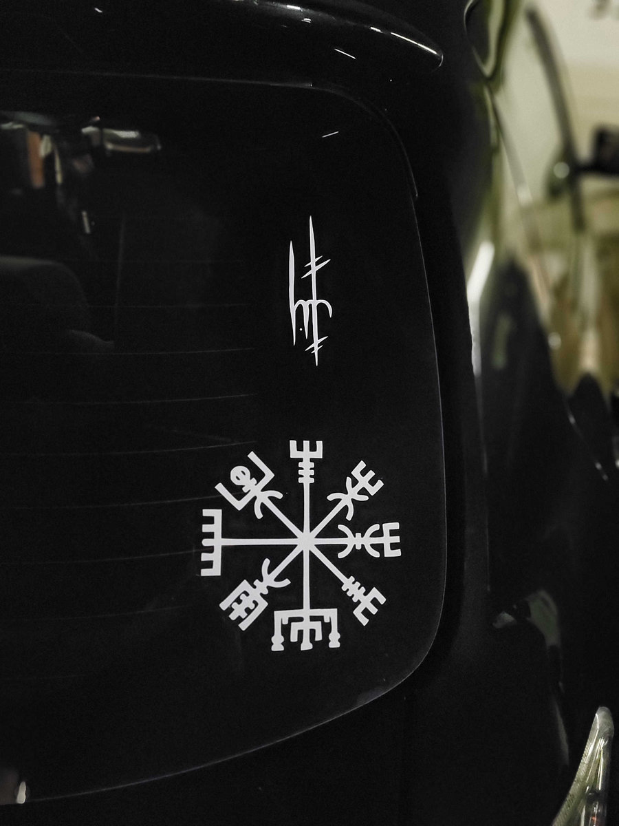 White Hem Netjer Sigil Vinyl Decal | Hem Netjer