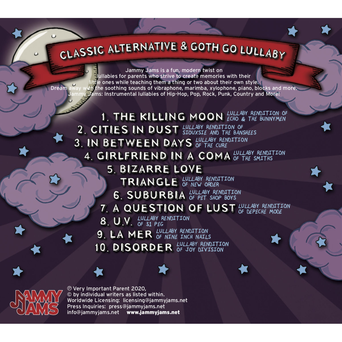 Good Night Crawlers 2: Classic Alternative & Goth Go Lullaby | Jammy Jams