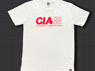 White 'CIA Logo' T-Shirt (Red Print) | CIA Records