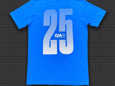 Dark Blue '25 Years of CIA' T-Shirt (White Print) | CIA Records