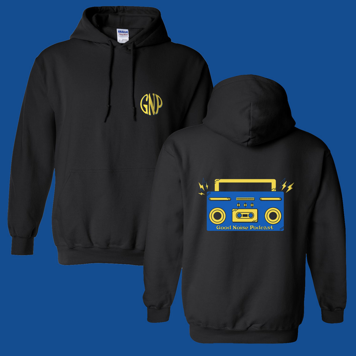 GNP Boombox Black Hoodie | Good Noise Records