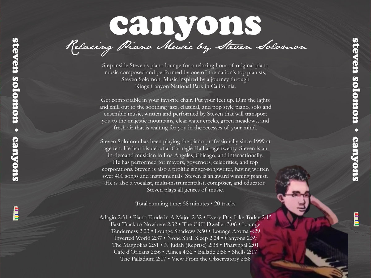 Canyons - Relaxing Original Piano Music | Piano by Steven Solomon