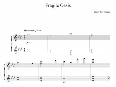 Fragile Oasis - Sheet Music | Pieter Savenberg