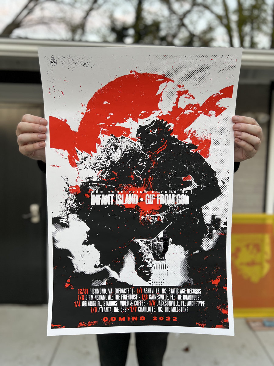 Cancelled Jan. 2022 tour poster | Infant Island