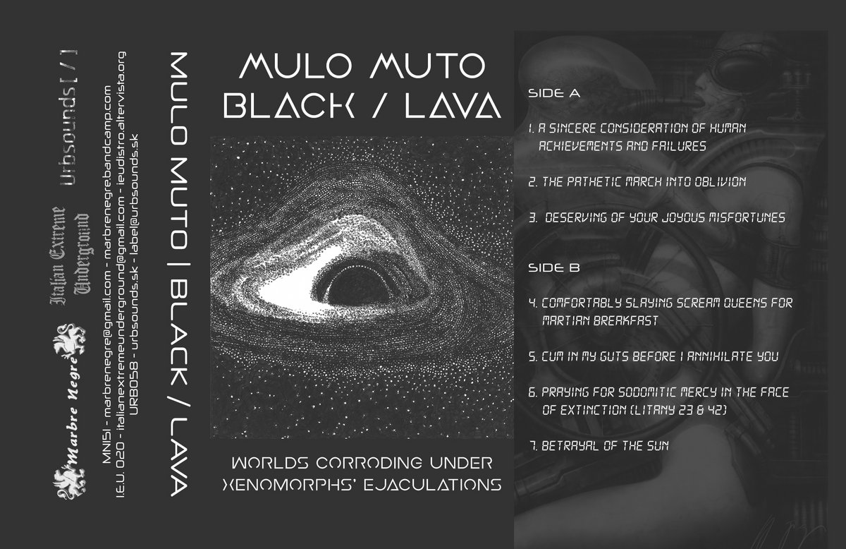 Worlds Corroding Under Xenomorph's Ejaculation | MULO MUTO | BLACK / LAVA | Marbre Negre