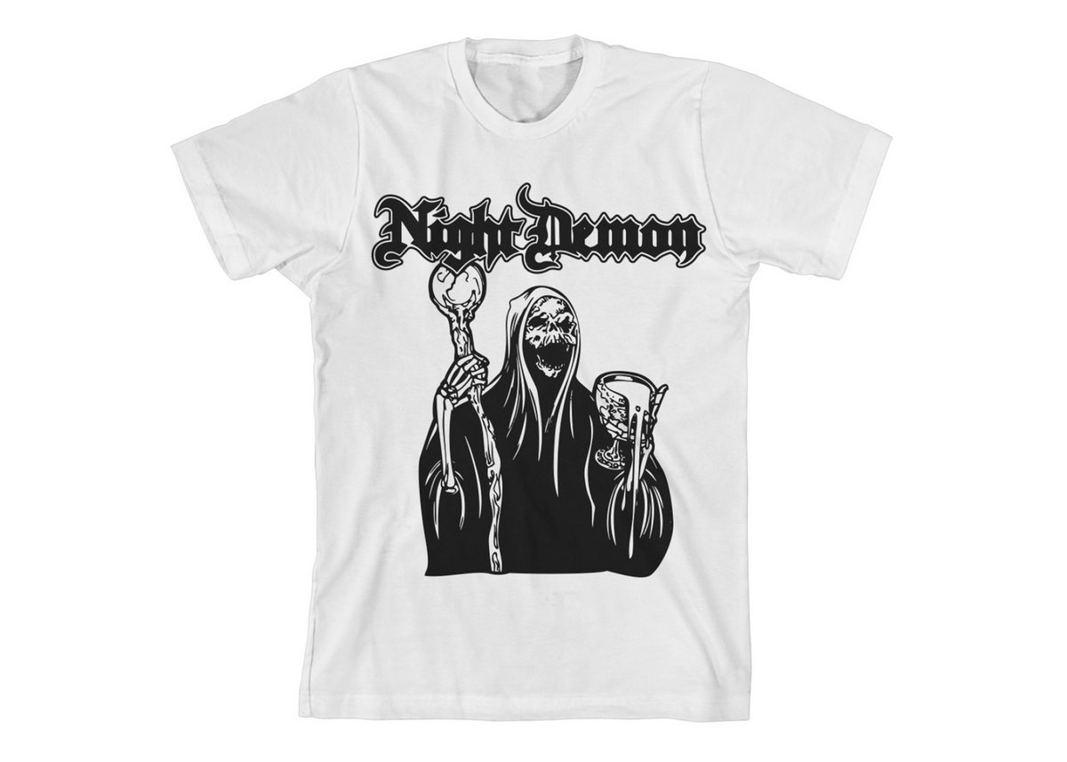 Night Demon - S/T EP White T-Shirt | Night Demon