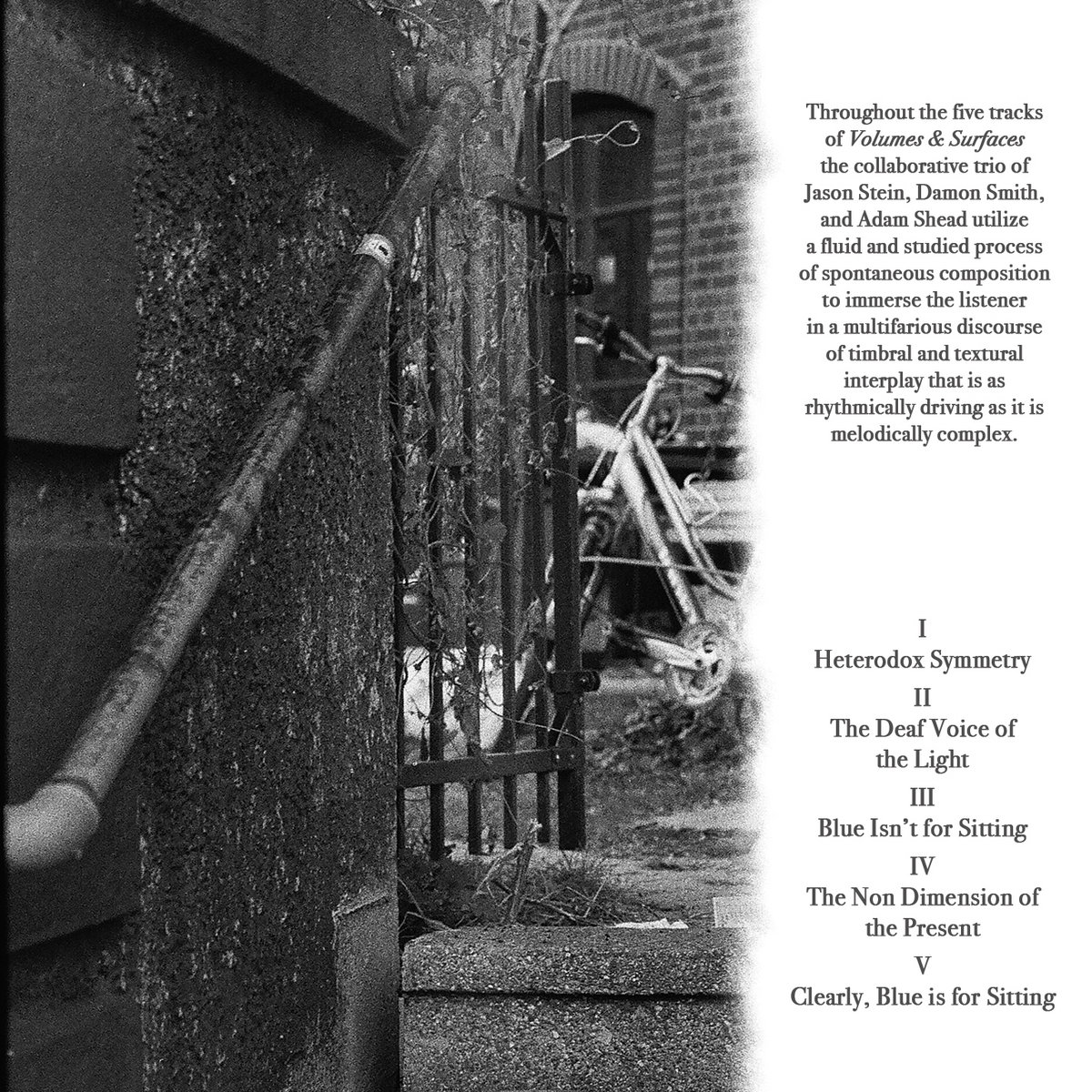 Volumes & Surfaces bpaltd16016 | Jason Stein / Damon Smith / Adam Shead ...