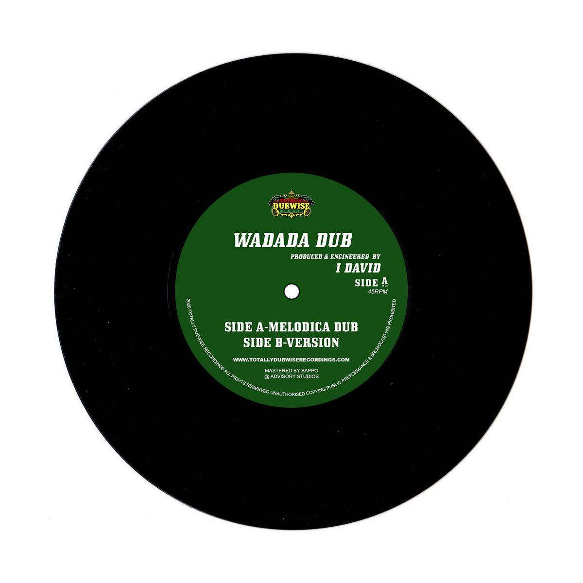 I David│Wadadda Dub│7" Vinyl Release | Totally Dubwise Recordings