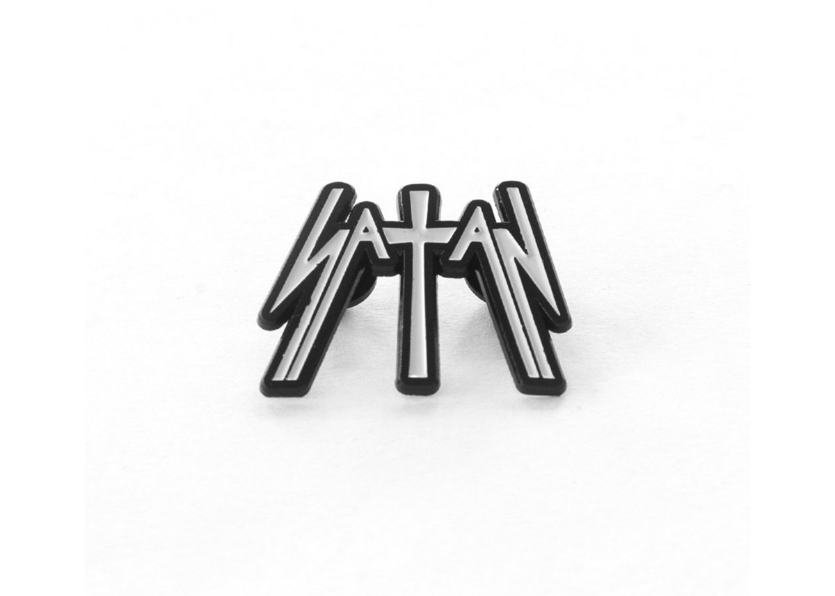 Satan - Kiss Of Death" Die Cut Enamel Pin | Satan