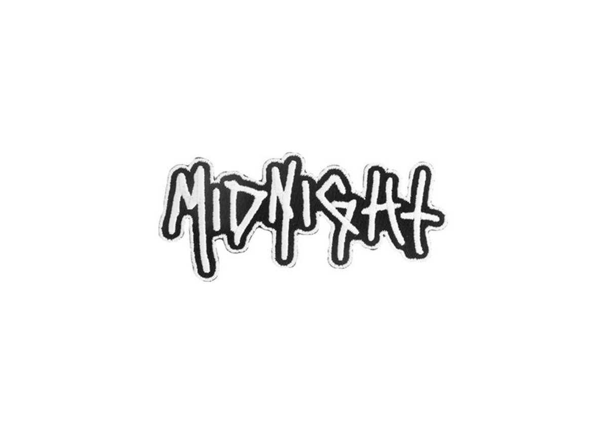 Midnight - Large Logo Die Cut Patch (White) | MIDNIGHT