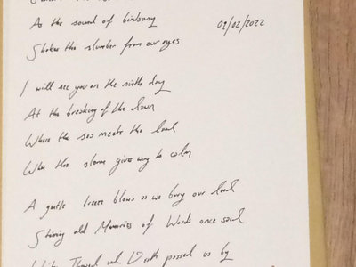 Handwritten Lyric Sheets | KOBURG