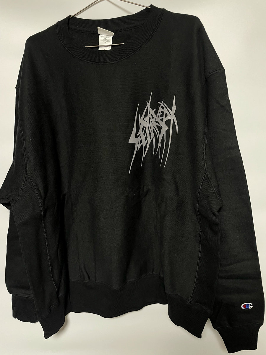 SETE STAR SEPT Champion (Reverse Weave) logo sweater - Black/Gray logo ...