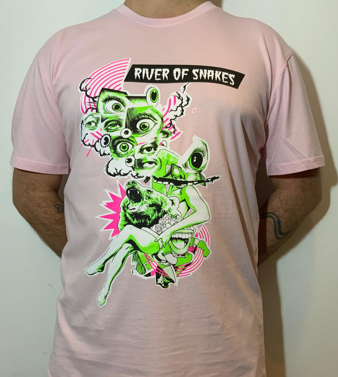 NEW!! RIVER OF SNAKES T-SHIRT in Pink | River Of Snakes