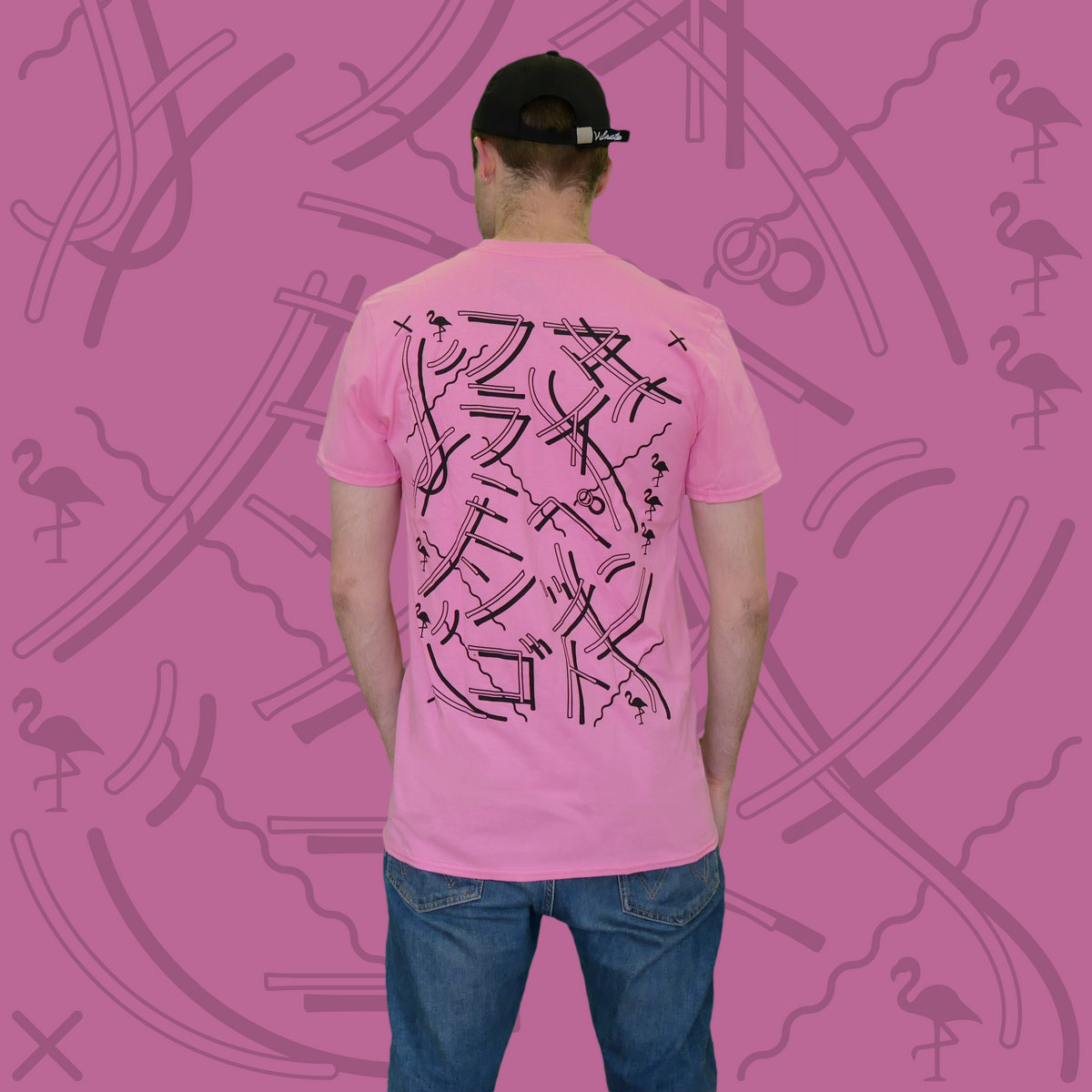 MPF x Victor Arce [Baby Pink/Black Tee] | My Pet Flamingo