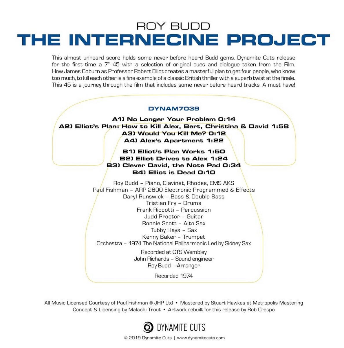 Roy Budd The Internecine Project (NO DIGITAL DOWNLOAD) - ONLY 93 COPIES ...