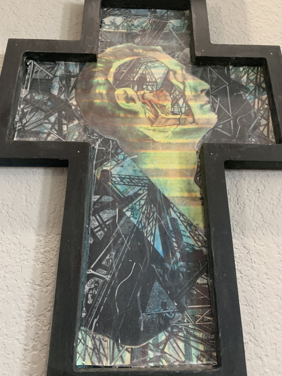Curse Mackey Original cross-shaped art panel, new for 2022! | Curse Mackey