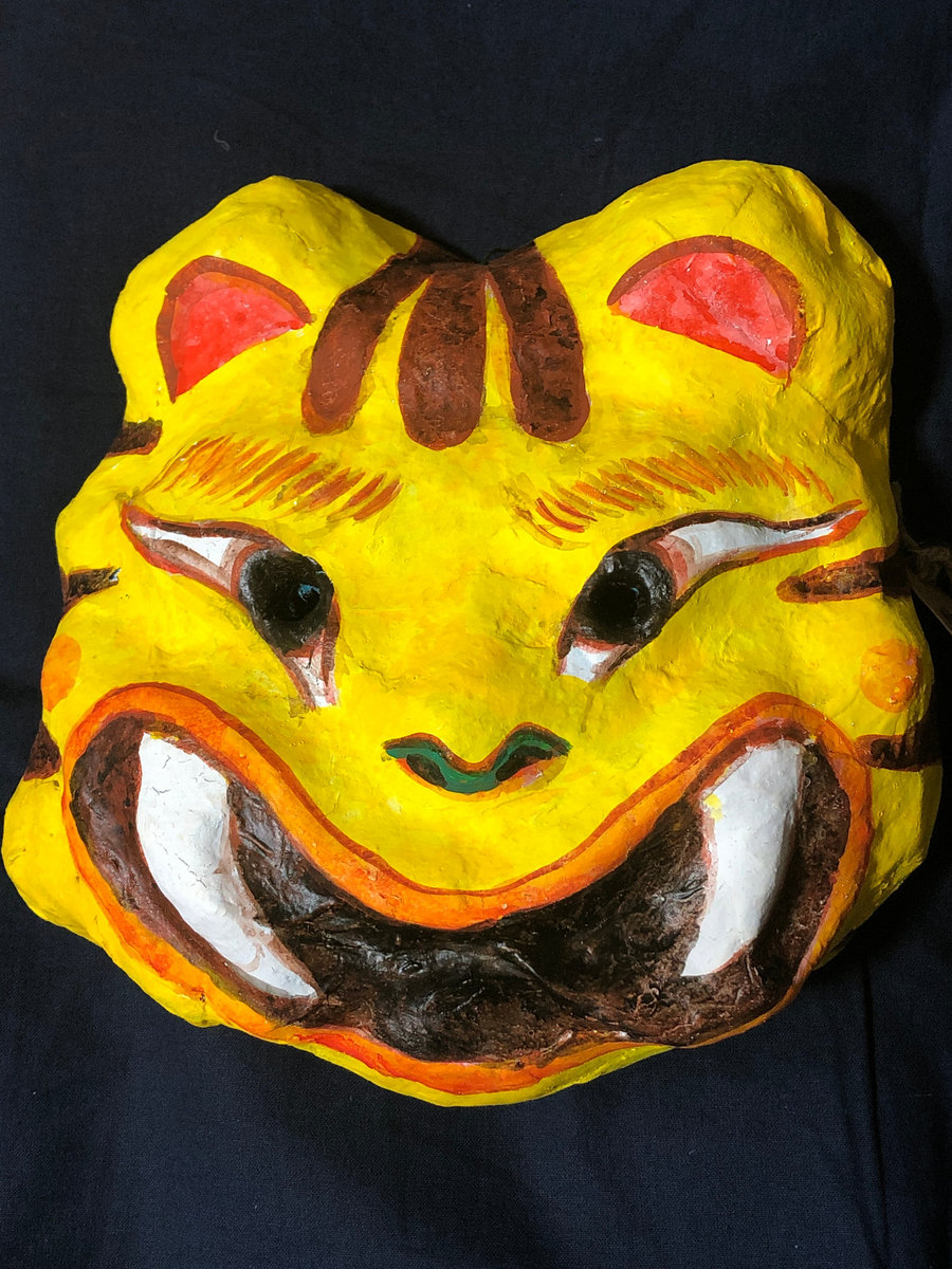 Sayaka Tenjin Original Mask "Tiger" | 越子草Tall Grass Records