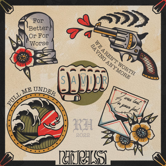Traditional Revolver Tattoo Flash