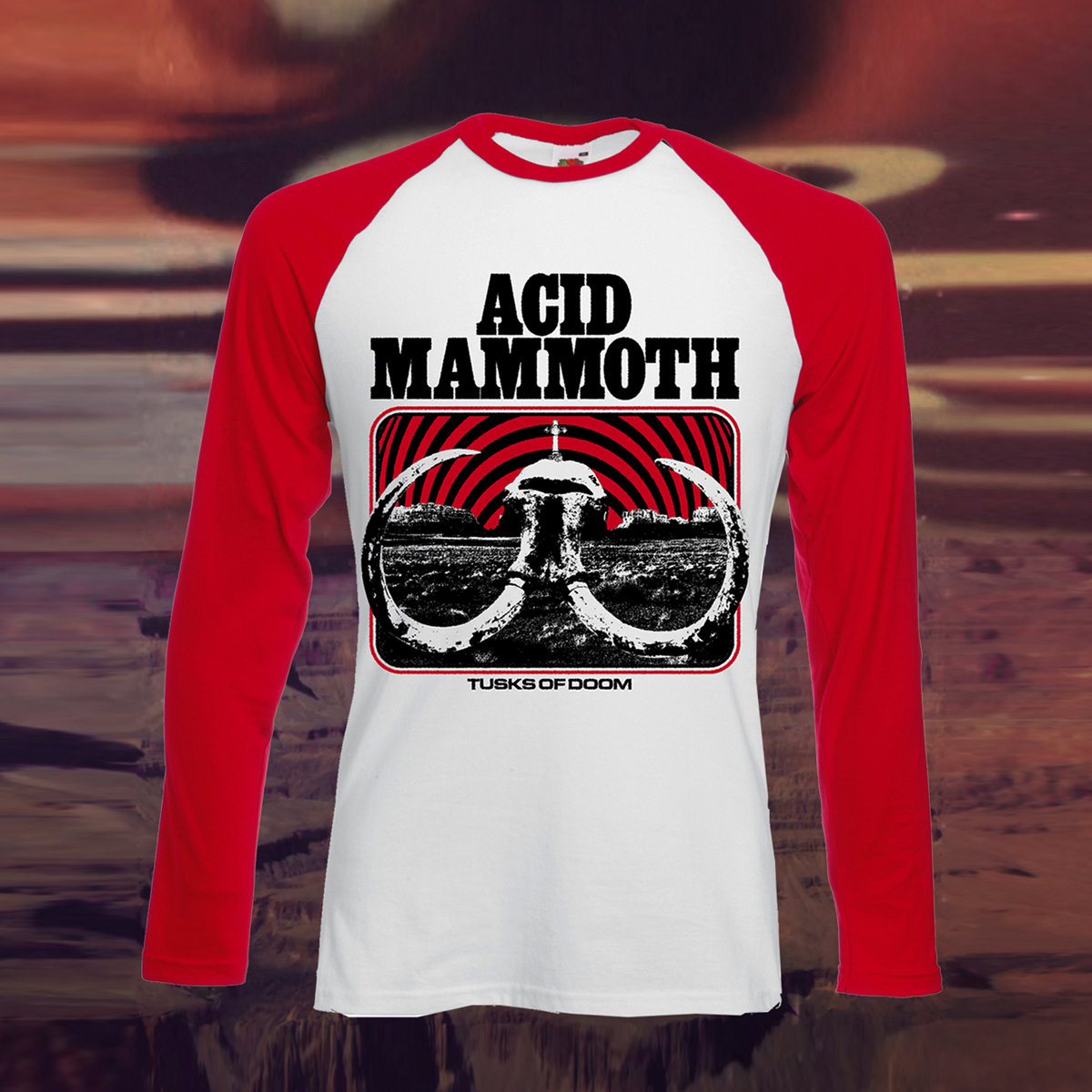 "Tusks of Doom" Baseball Longsleeve | Acid Mammoth